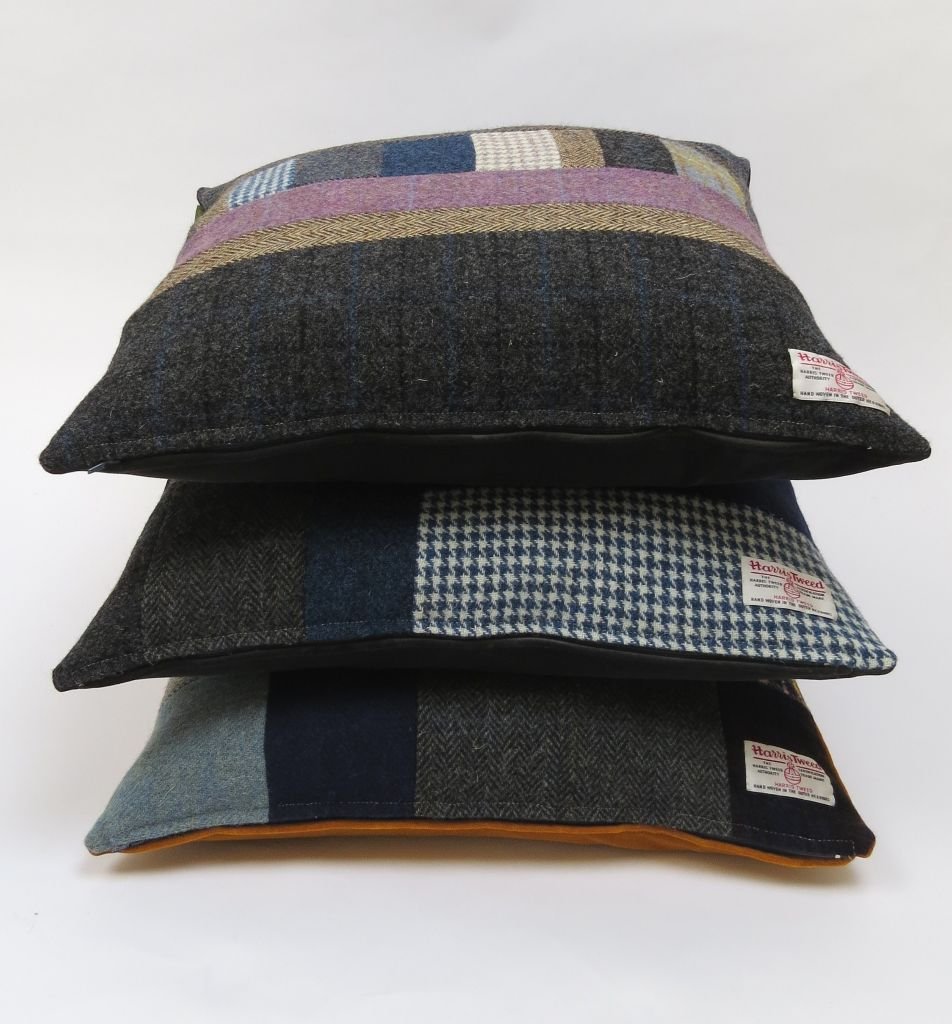 Harris Tweed Patchwork Cushions - 100% British Made & One of a Kind