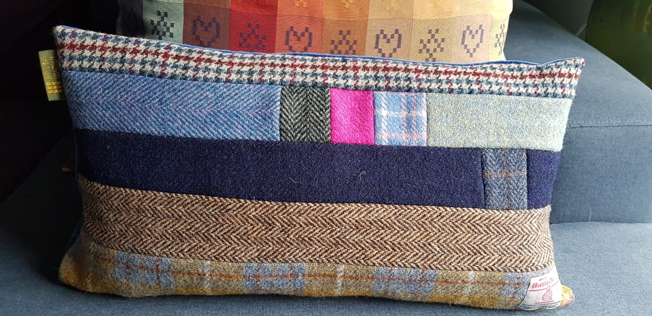 Harris Tweed Patchwork Cushions - 100% British Made & One of a Kind