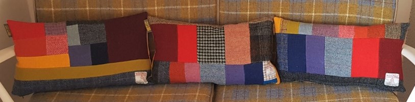 Harris Tweed Patchwork Cushions - 100% British Made & One of a Kind