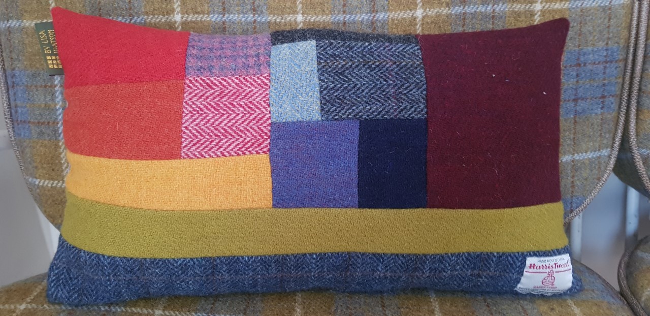 Harris Tweed Patchwork Cushions - 100% British Made & One of a Kind
