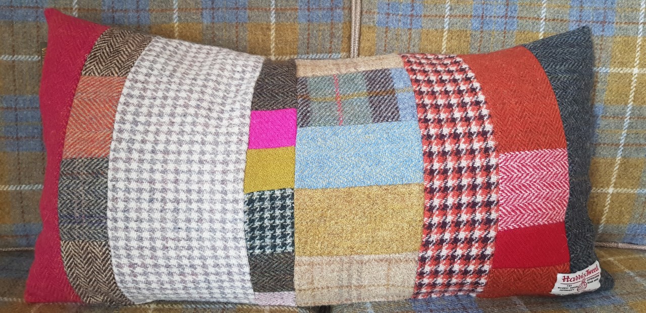 Harris Tweed Patchwork Cushions - 100% British Made & One of a Kind