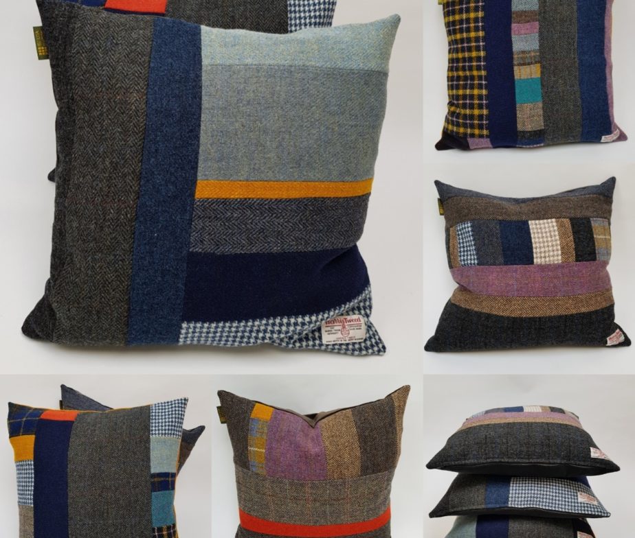 Harris Tweed Patchwork Cushions - 100% British Made & One of a Kind