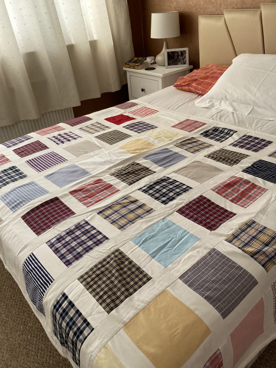 Bespoke Memory patchwork quilts stitched By Lisa Watson