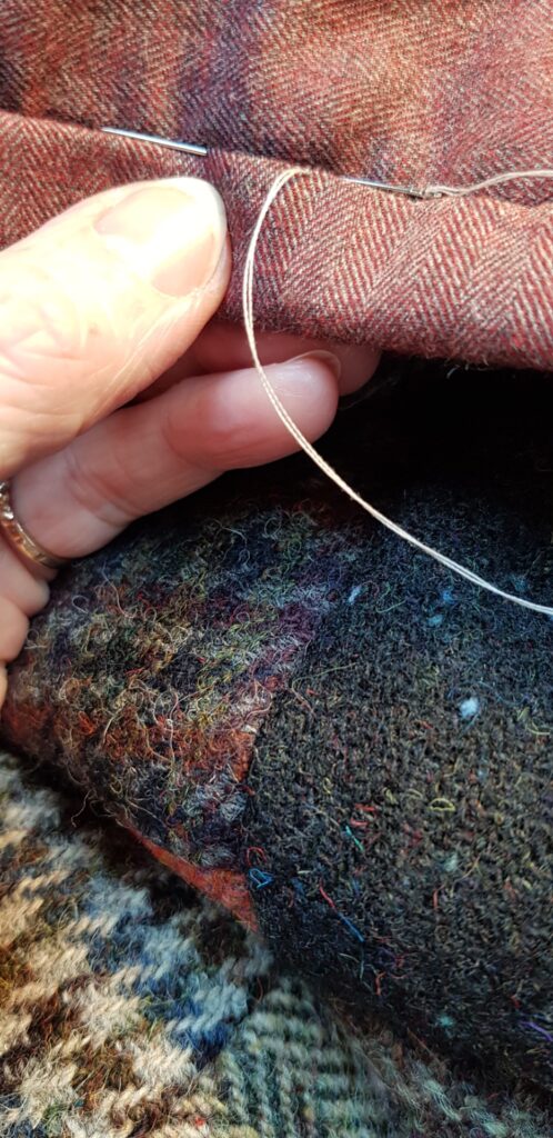 Unique Harris Tweed patchwork quilts stitched By Lisa Watson